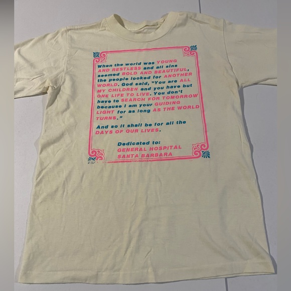 Shirts | Vintage T Tee Shirt Single Stitch White Soap Opera Shows Tv ...